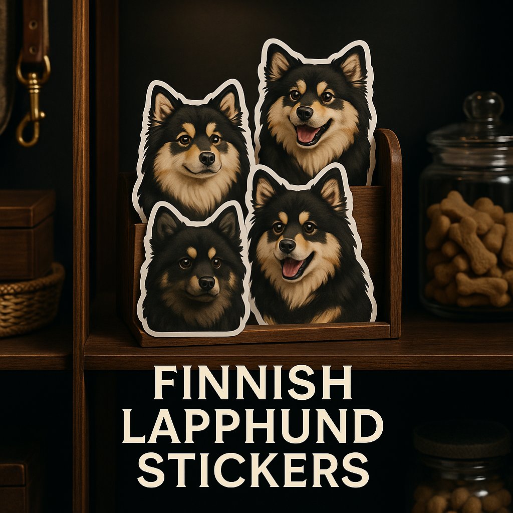 Finnish Lapphund Stickers – Lappy Sticks – Lapphund Designs